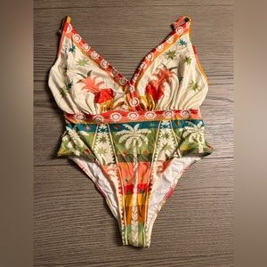FARM Rio | Swim | Farm Rio Rainbow Sunset One Piece Swimsuit Multicolor ...